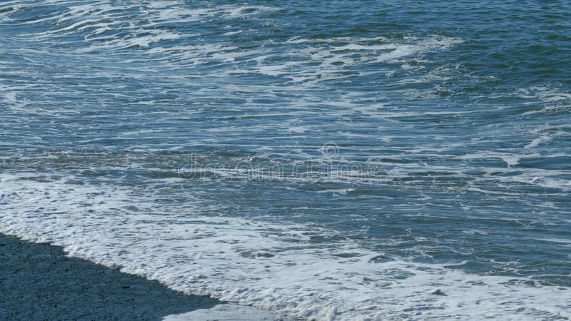 Sea Surf. Waves on the Beach. Clear Water of the Sea Surf and Pebble ...