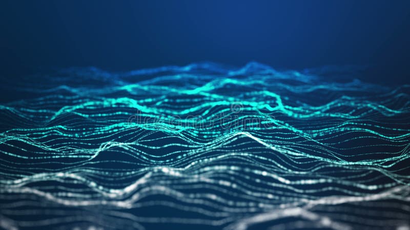 Floating Abstract Particles Underwater. Seamless Looping Full Hd ...