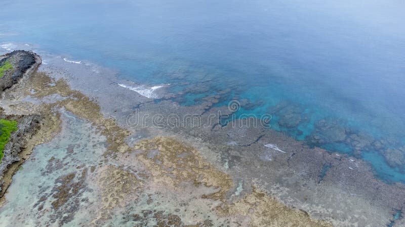 Sea Surface in Okinawa with Clear Water and Rock from Anger View by ...
