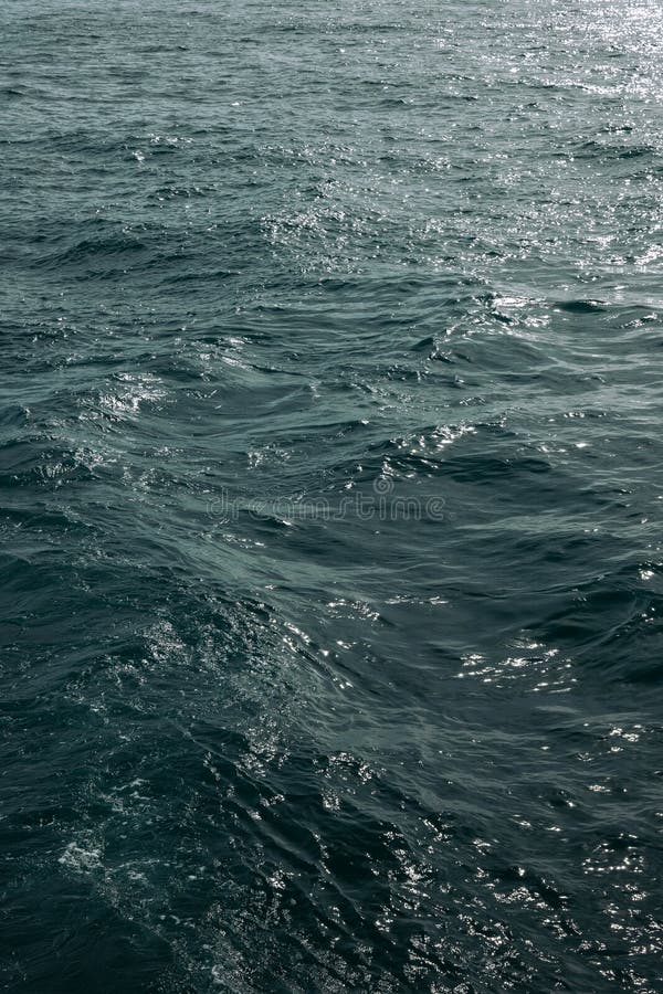 The Sea Surface Ripples with Sunlight in the Evening Stock Image ...