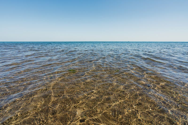 Sea Surface with Sand Bottom Stock Photo - Image of liquid, seaside ...