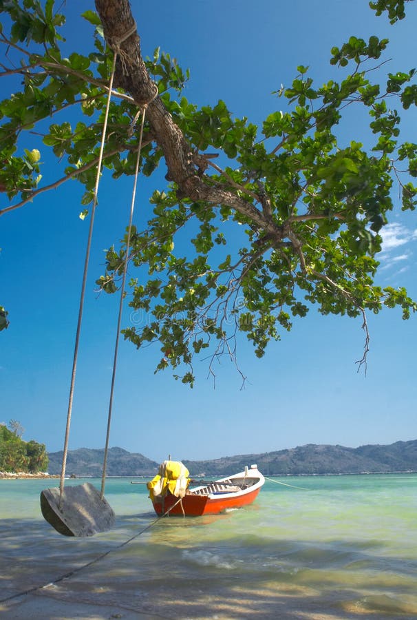 Sea swing stock image. Image of anticipant, leaf, ocean - 1966811