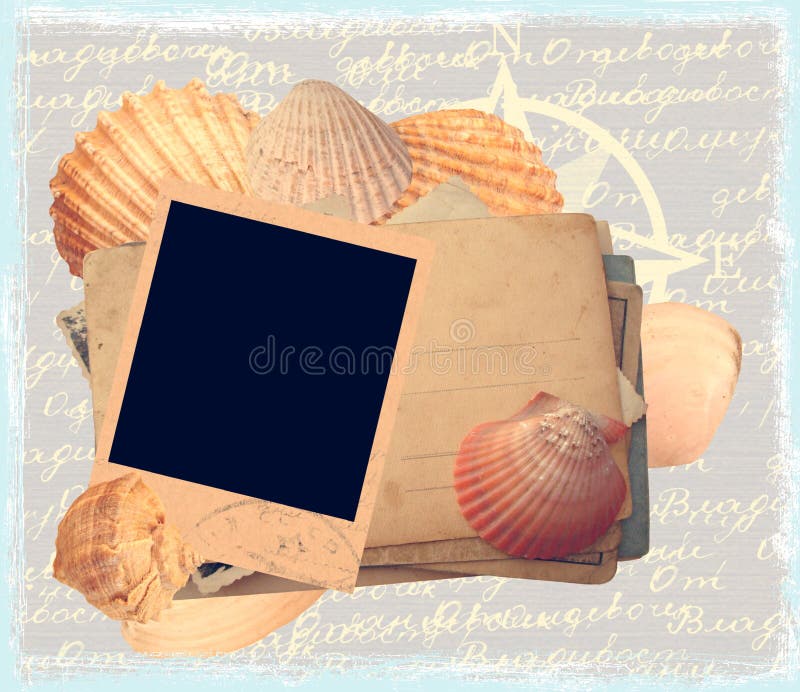 Sea theme template stock illustration. Illustration of blue - 17039194