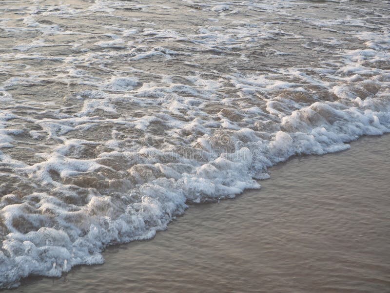 Sea Tide on a Sandy Beach during the Day in Summer Stock Photo - Image ...