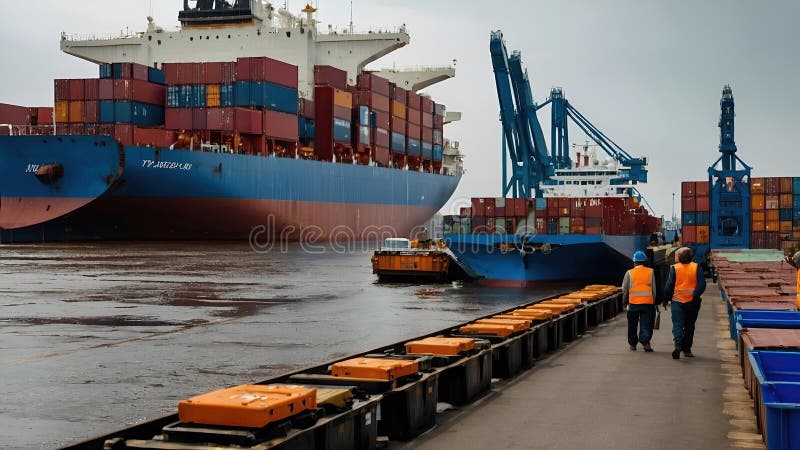 Sea Transportation of Goods. Stock Photo - Image of container ...