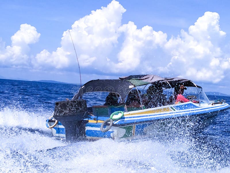 Sea Travel Using a Speed Boat Stock Photo - Image of speed, travel ...