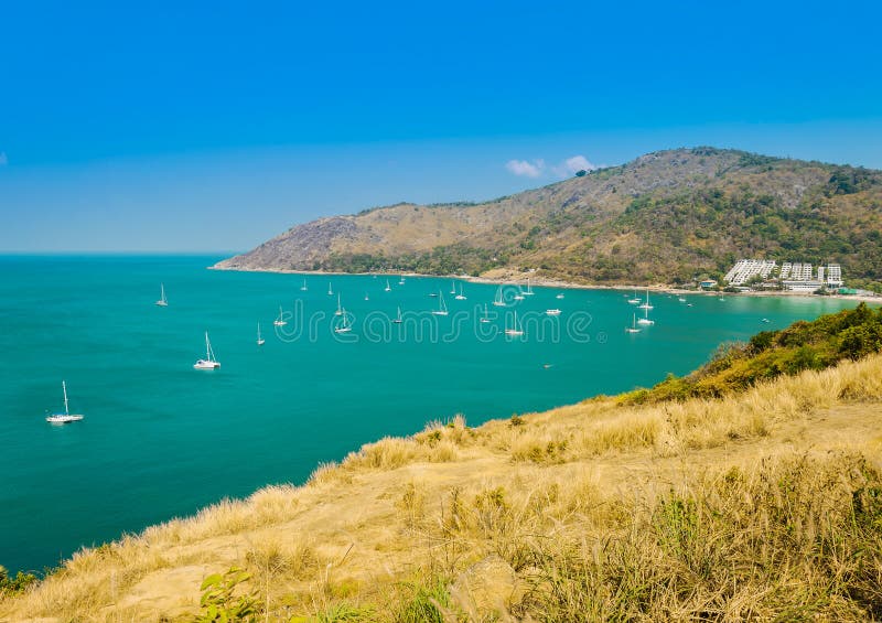 Sea turquoise with island stock photo. Image of island - 169906342