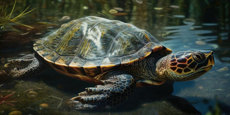 Sea turtle, animals stock illustration. Illustration of reef - 275094308