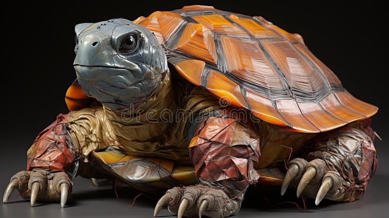 A Sea Turtle Entangled in Plastic Stock Image - Image of rescue ...