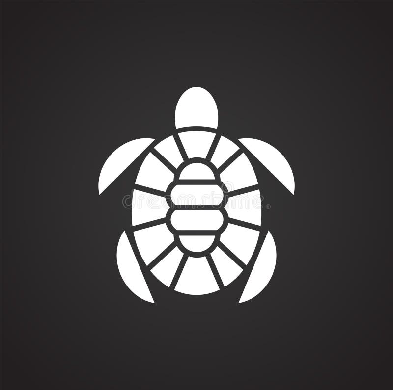 Sea Turtle Icon on Background for Graphic and Web Design. Simple ...