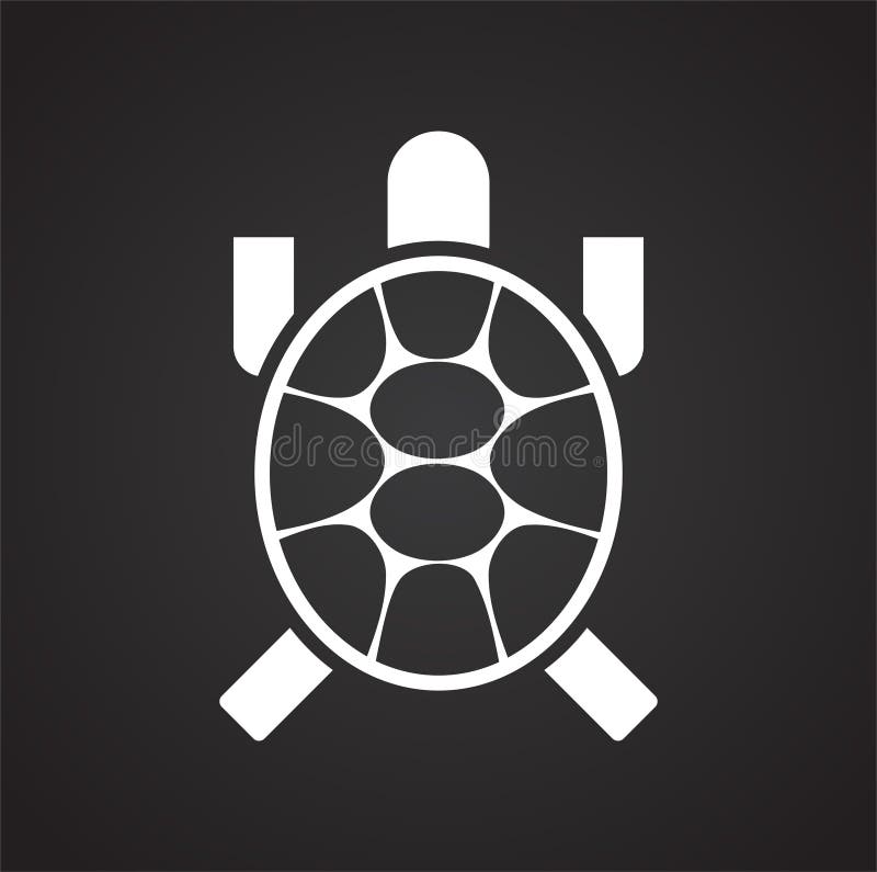 Sea Turtle Icon on Background for Graphic and Web Design. Simple ...