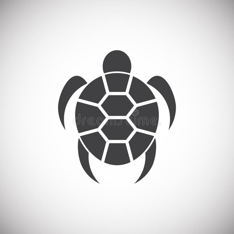 Sea Turtle Icon on Background for Graphic and Web Design. Simple ...