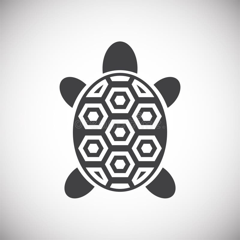 Sea Turtle Icon on Background for Graphic and Web Design. Simple ...