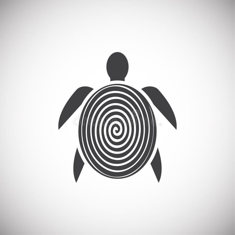 Sea Turtle Icon on Background for Graphic and Web Design. Simple ...