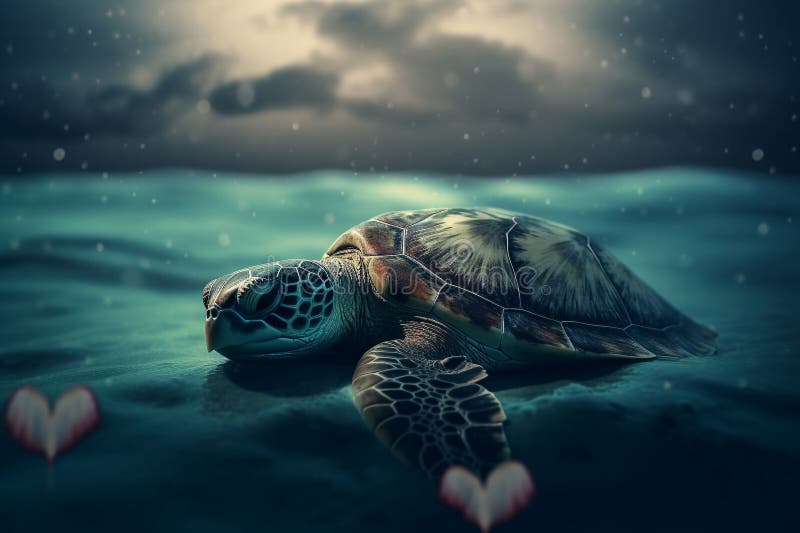 Sea Turtle Front View