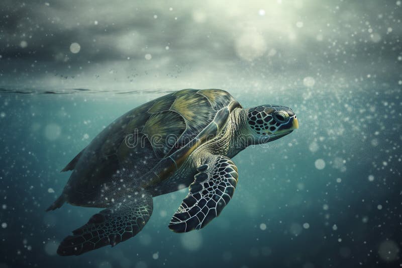 Sea Turtle Front View