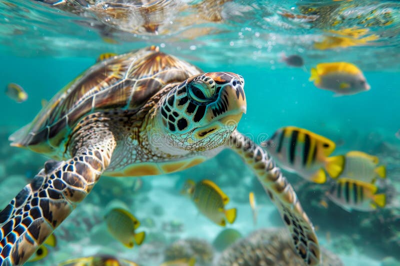 Turtle Under Water in Congaree National Park, South Carolina Stock ...