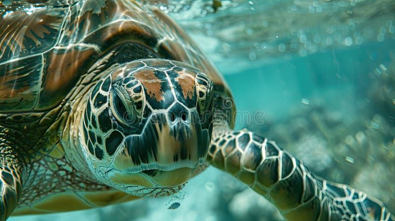 Turtle Under Water in Congaree National Park, South Carolina Stock ...