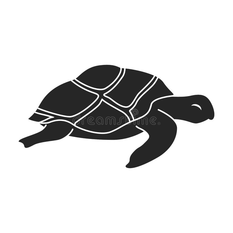 Turtle Black White Icon Stock Illustrations – 3,743 Turtle Black White ...