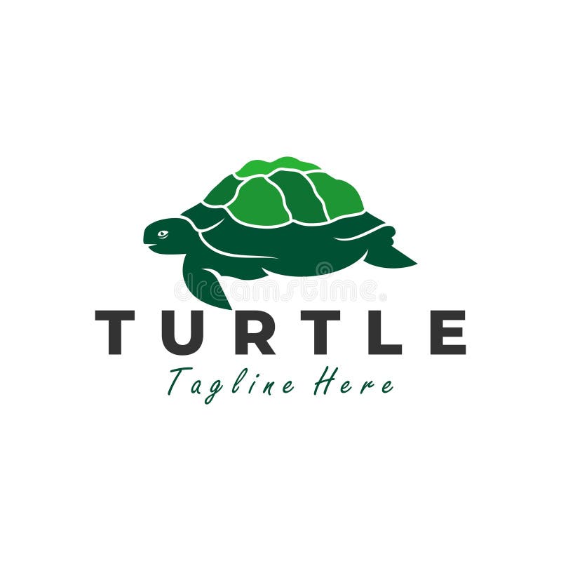 Sea Turtle Vector Illustration Logo Design Stock Vector - Illustration ...
