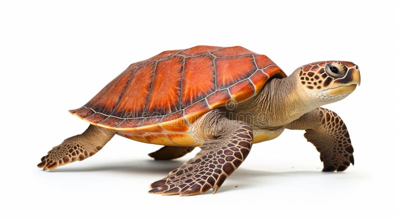 Sea Turtle on White Background. Generative AI Stock Image - Image of ...