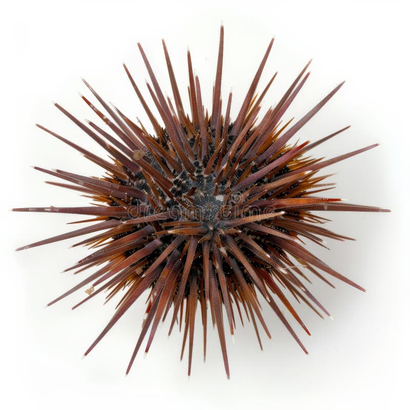 A Sea Urchin with Long, Sharp Spines, Isolated on White Background Ai ...