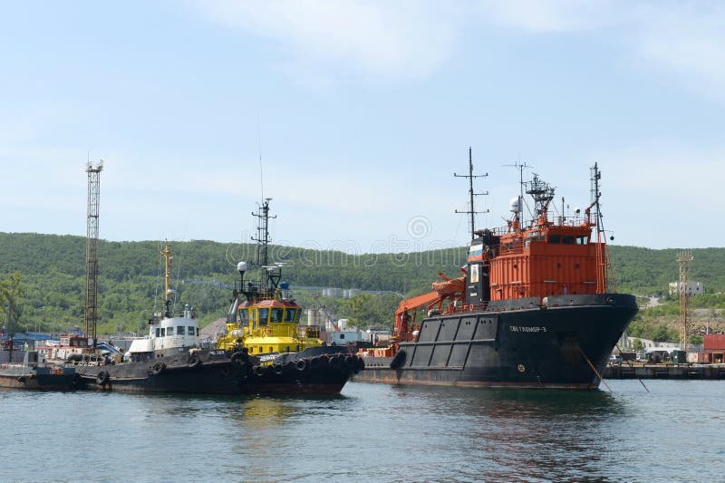 Sea Vessels in the Eastern Bosphorus Strait of Peter the Great Bay ...