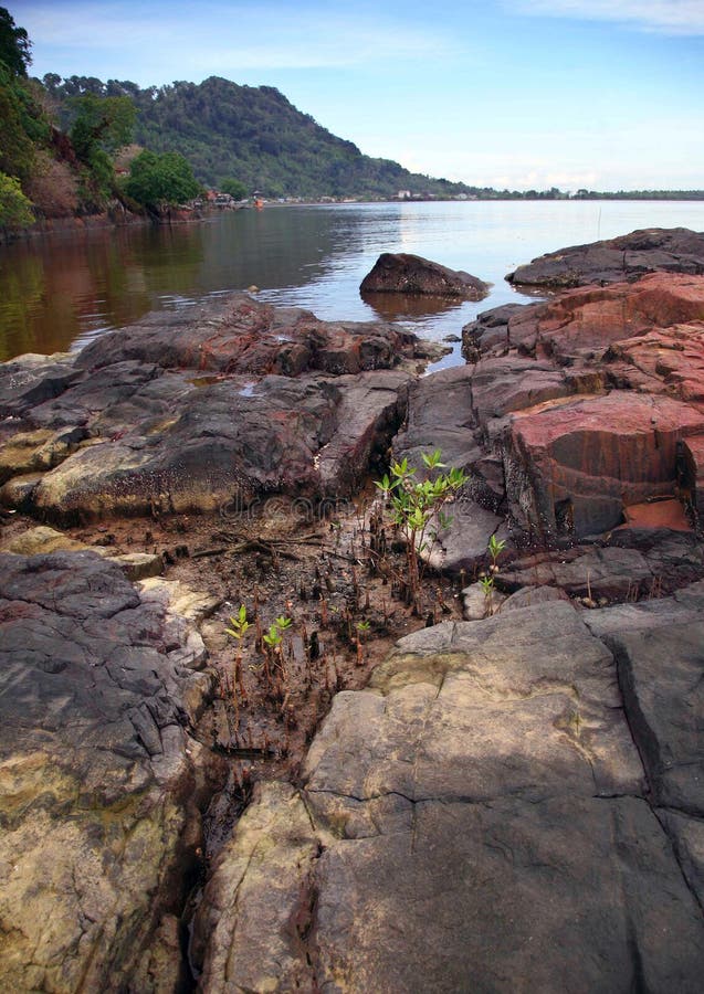 Sea View stock image. Image of milepost, slate, beach - 19859195