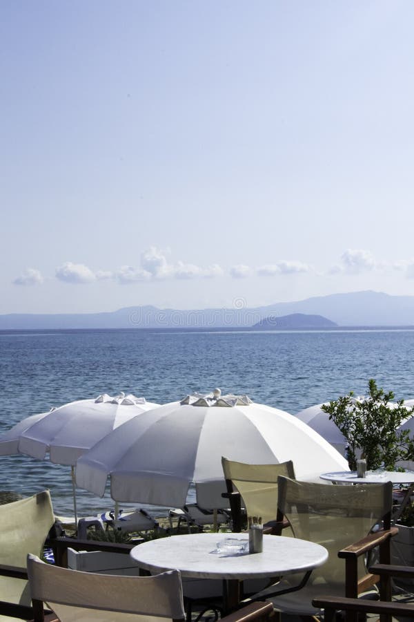 Sea View Bar stock image. Image of chair, sunny, blue - 155248907