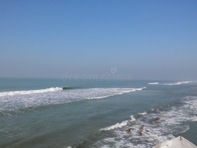 Sea view stock photo. Image of wave, shore, coast, horizon - 82318290