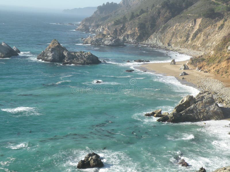 Shore Line View California Coast Stock Photo - Image of boulders, view ...