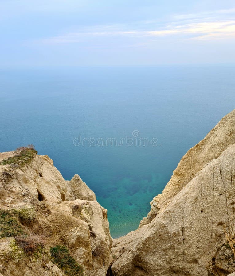 Sea view from the cliff stock photo. Image of rock, view - 243200210