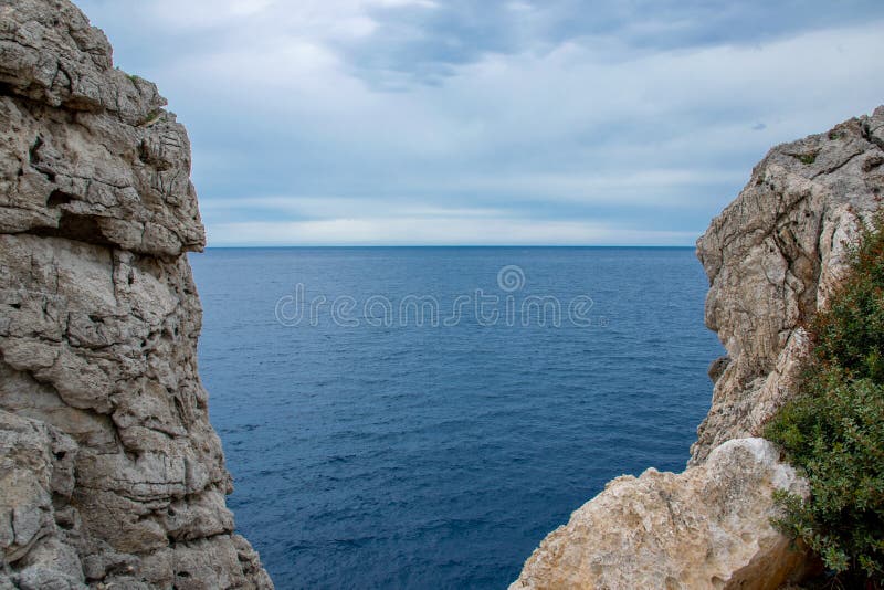 Sea View from the Cliff in the Evening Stock Photo - Image of nature ...