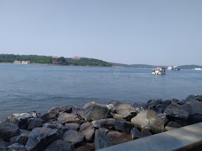 Sea view from coast side stock image. Image of coast - 260135441