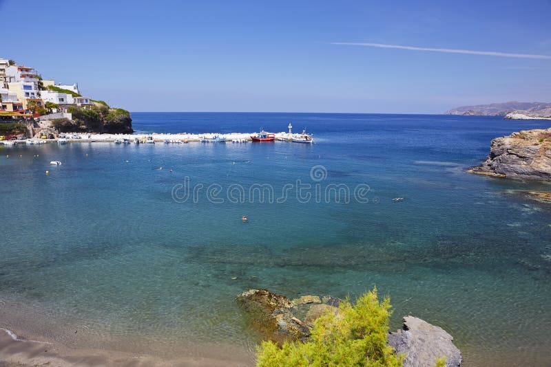 Sea View on the Crete Island Stock Image - Image of bali, rest: 69636975