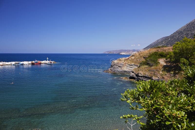Sea View on the Crete Island Stock Image - Image of bali, rest: 69636975