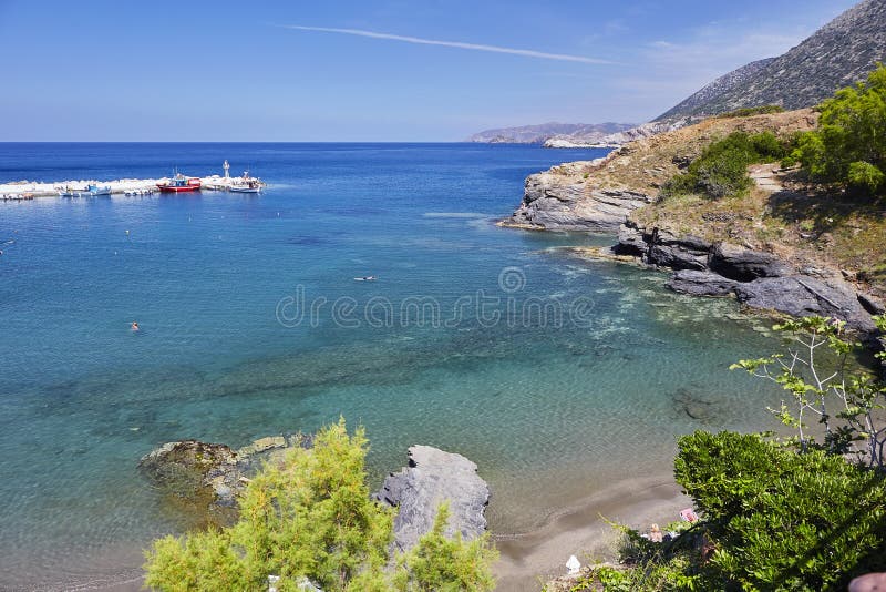 Sea View on the Crete Island Stock Image - Image of bali, rest: 69636975