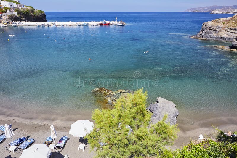 Sea View on the Crete Island Stock Image - Image of bali, rest: 69636975