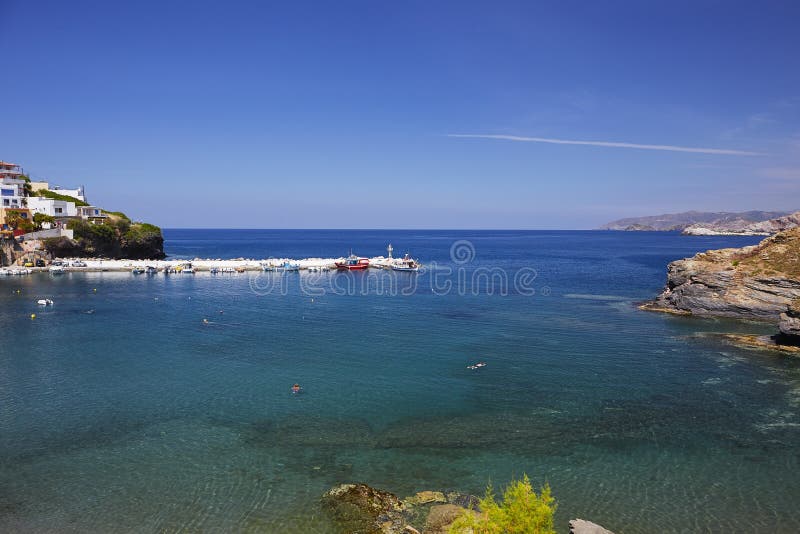 Sea View on the Crete Island Stock Image - Image of bali, rest: 69636975