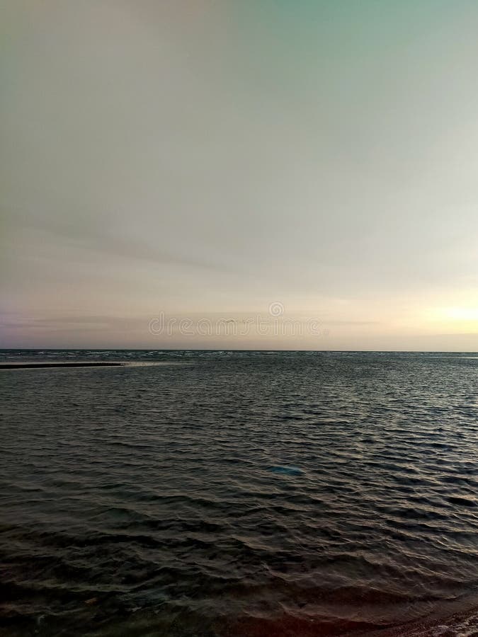 Sea View in the Evening, Seeing the Sunlight Stock Photo - Image of ...