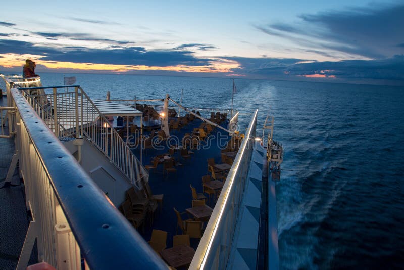 Sea view from the ferry editorial photography. Image of stairs - 85103477