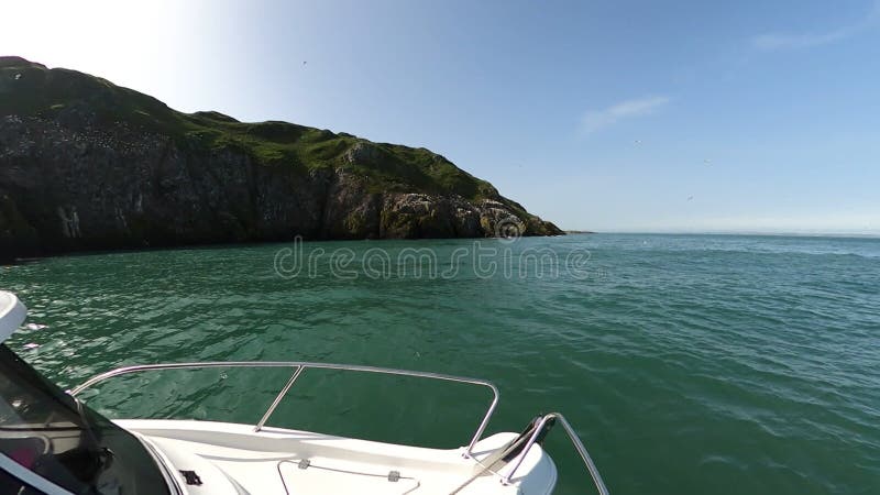 Sea View from the Front of the Boat. Stock Footage - Video of horizon ...