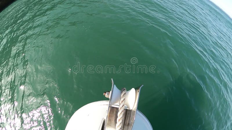 Sea View from the Front of the Boat. Stock Video - Video of anchor ...