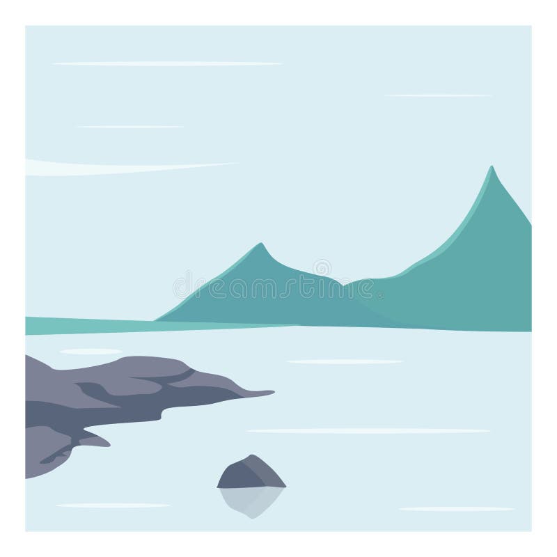 Sea view, icon stock vector. Illustration of realistic - 261371100