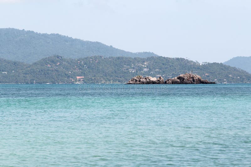 Sea View Landscape with Blue Sky Stock Photo - Image of night, ocean ...