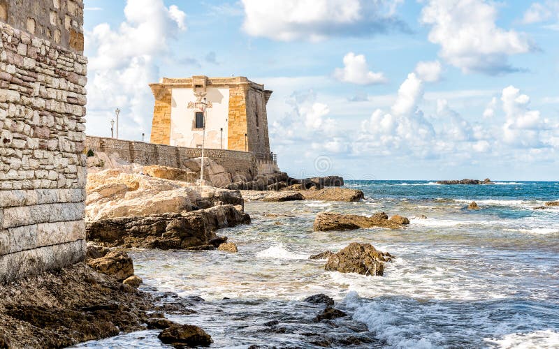 Trapani (Ligny tower) stock photo. Image of houses, museum - 24164688