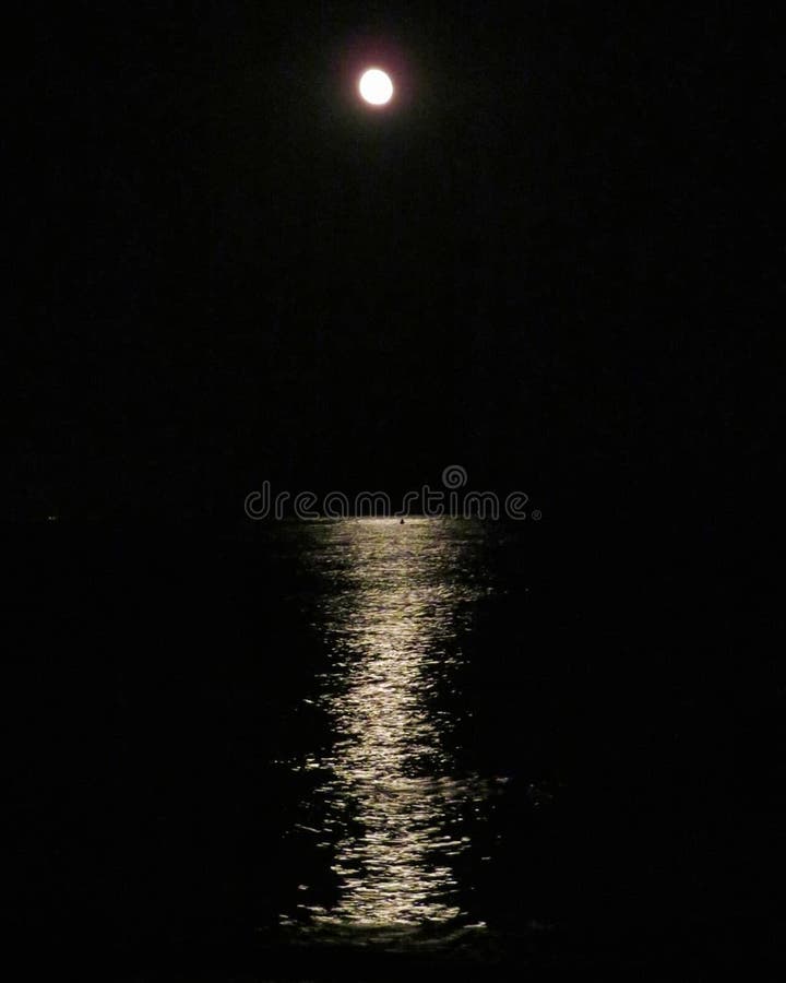 Sea View in the Night - July 2019 @salvaintheworld Stock Photo - Image ...