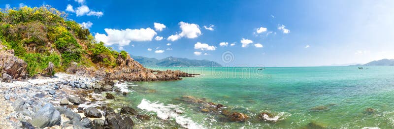 Sea view. panorama stock image. Image of seagull, peaceful - 29551983