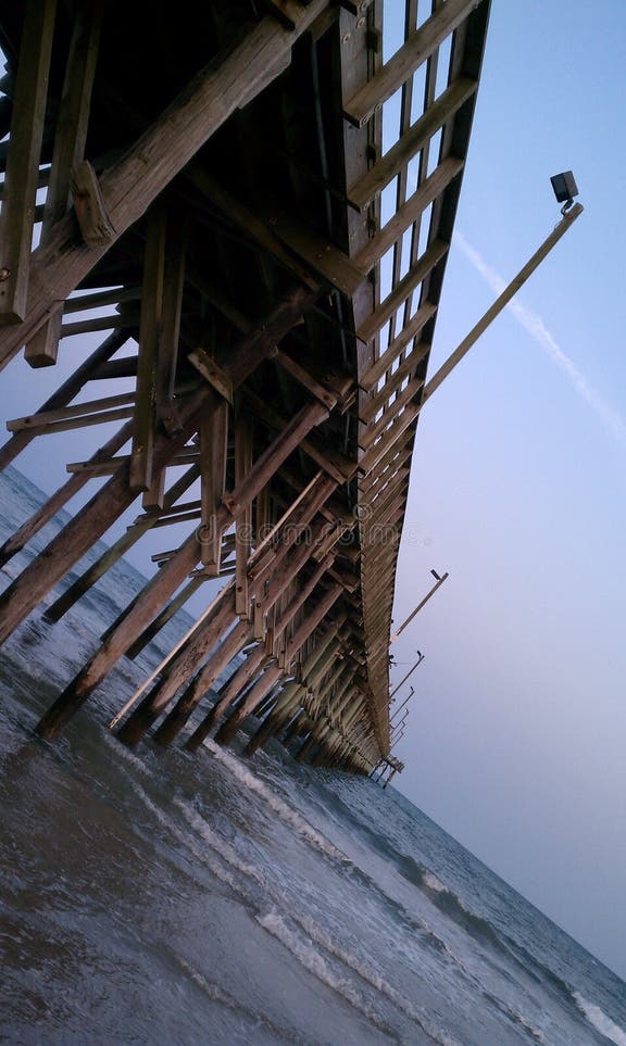 Sea view pier stock photo. Image of wave, beach, sideways - 93878316