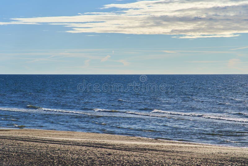 Sea View from the Sandy Beach. Photo without People Stock Photo - Image ...